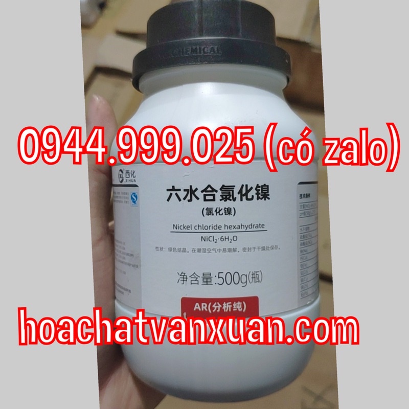 Chất Nickel chloride hexahydrate CAS 7791-20-0 NiCl2.6H2O lọ 500g ...