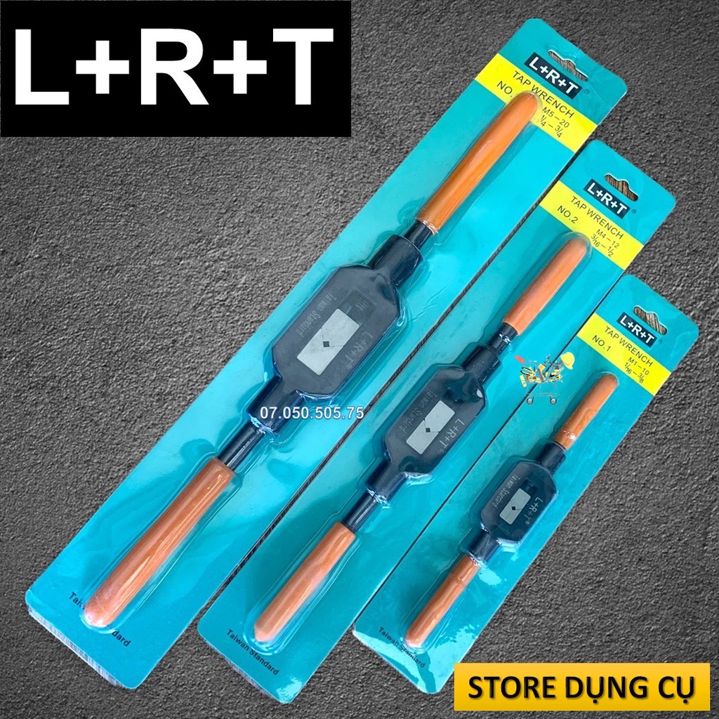 M1-M20 Cần tay quay taro L+R+T Taiwan cán bọc nhựa , Tay quay mũi taro tạo ren trong LRT ...