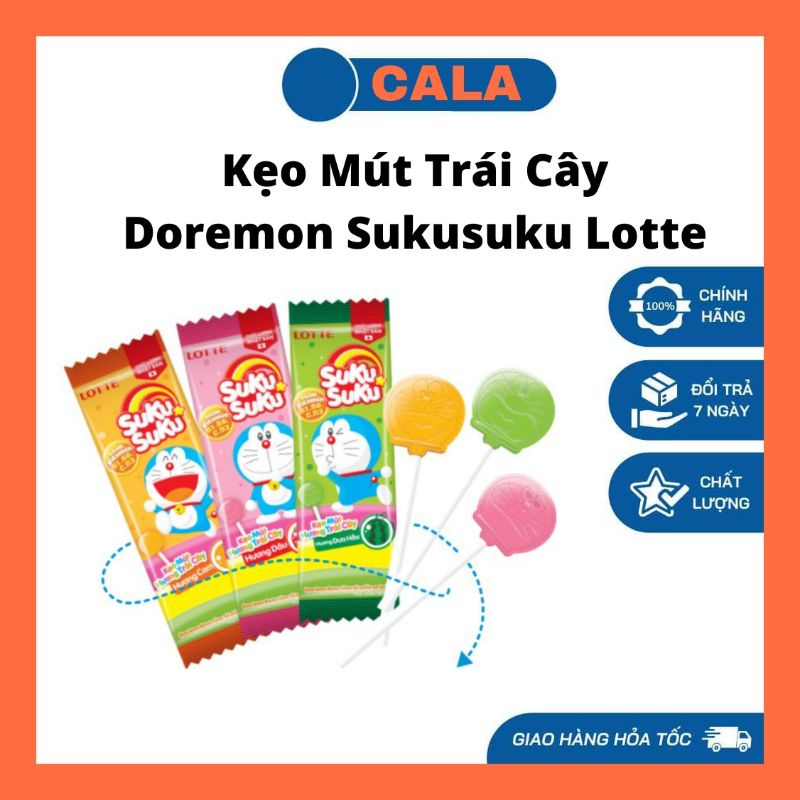 Kẹo Mút Trái Cây Doraemon Sukusuku Lotte 8g | Shopee Việt Nam