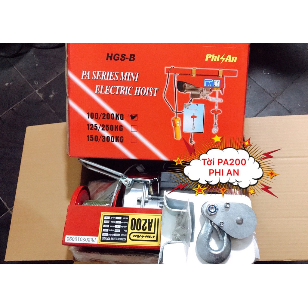 Máy tời điện PA200 14m/phút 70-100kg | Shopee Việt Nam