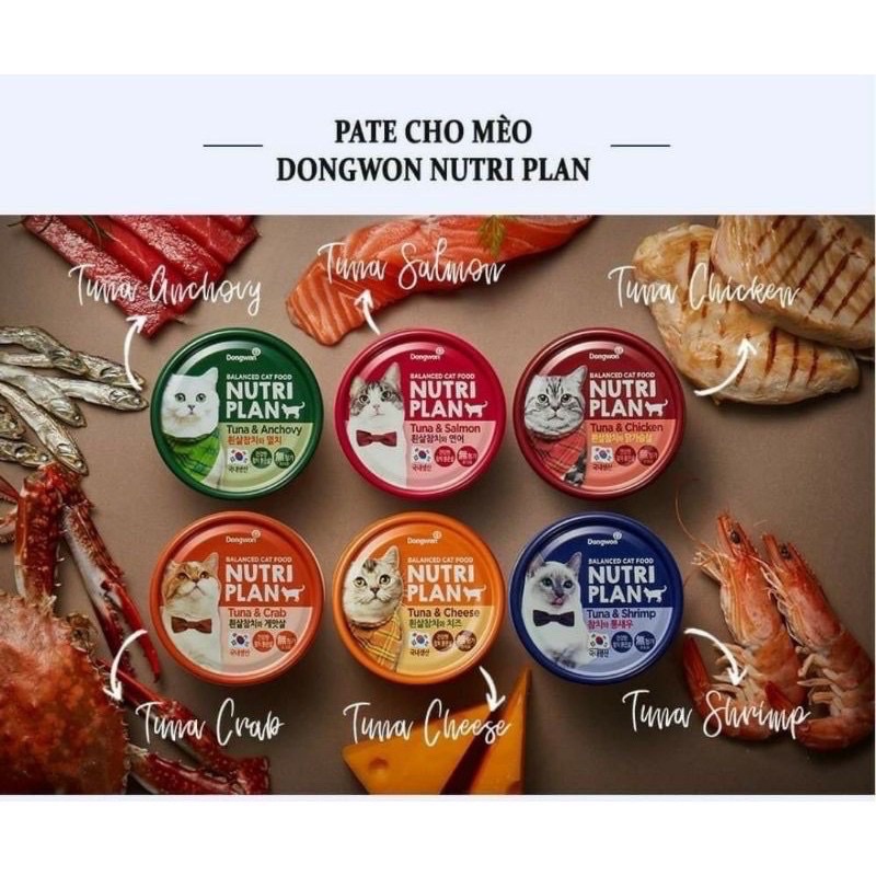 Pate NUTRI PLAN lon 160g thức ăn dinh dưỡng cho mèo nhiều hương vị thơm ...
