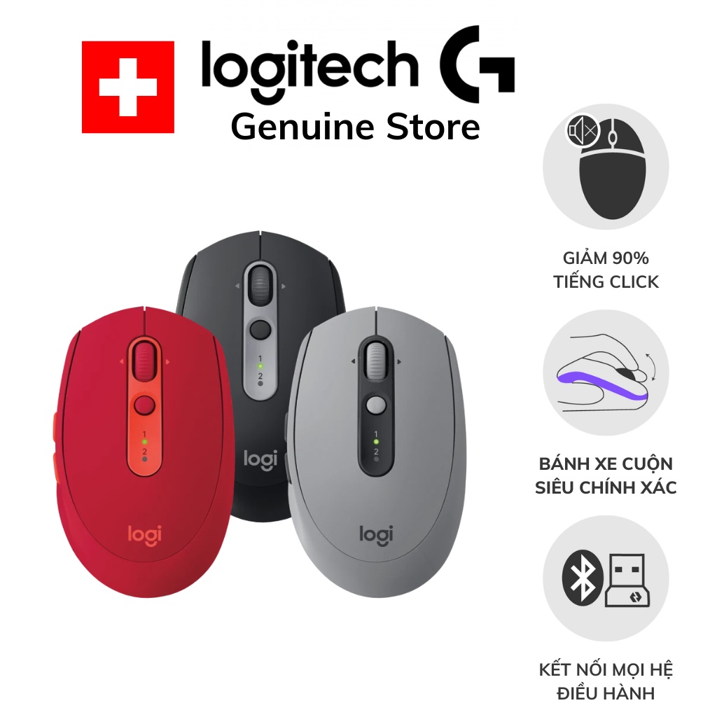 Chuột không dây Logitech M590 giảm 90% tiếng ồn, Logitech M650 cuộn ...