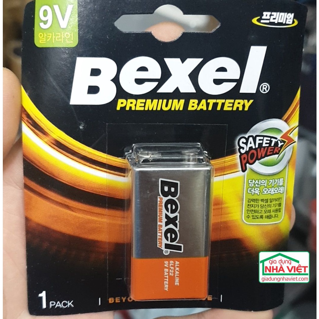 Pin vuông 9V 6F22 Bexel Alkaline Premium Battery Hàn Quốc | Shopee Việt Nam
