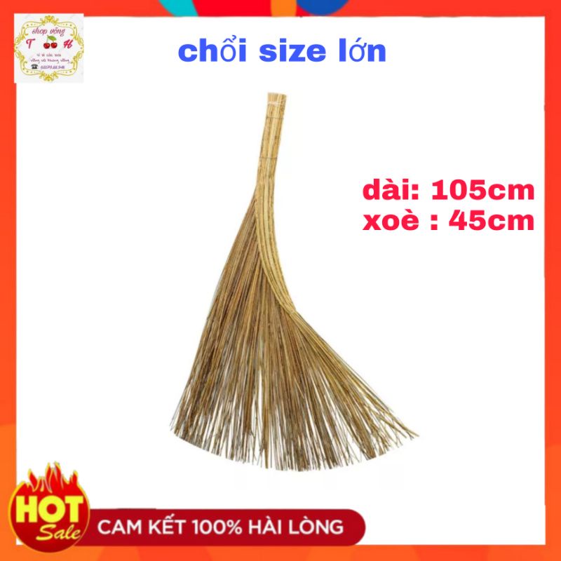 Combo 2 Chổi dừa quét sân, chổi lá, chổi xương, chổi rễ chất liệu cộng ...