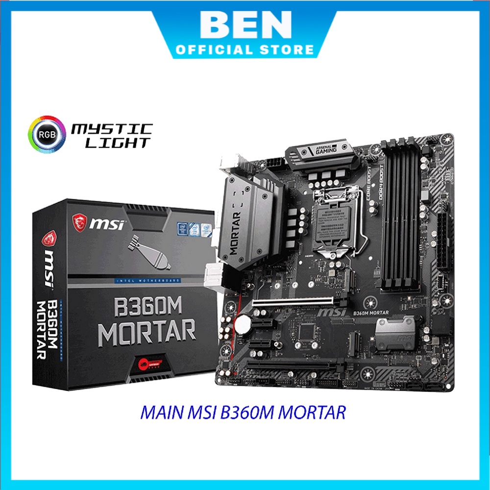 Mainboard MSI B360M MORTAR (Intel B360, LGA 1151-v2, M-ATX, 4 khe RAM ...