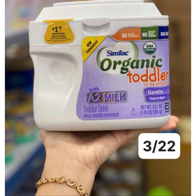 Sữa Similac Organic A2 658g date t3/22 dành cho bé từ 1 đến 3 tuổi ...