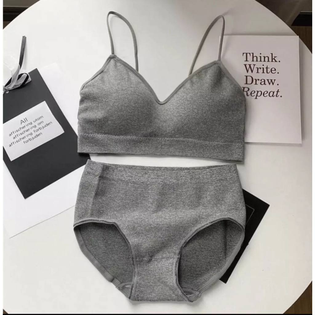 Sét Bộ Đồ Lót Bra (FREE SIZE) Siêu Xinh- Áo Bra Siêu mềm không đường may thoải mái cho nữ-LOVE ...