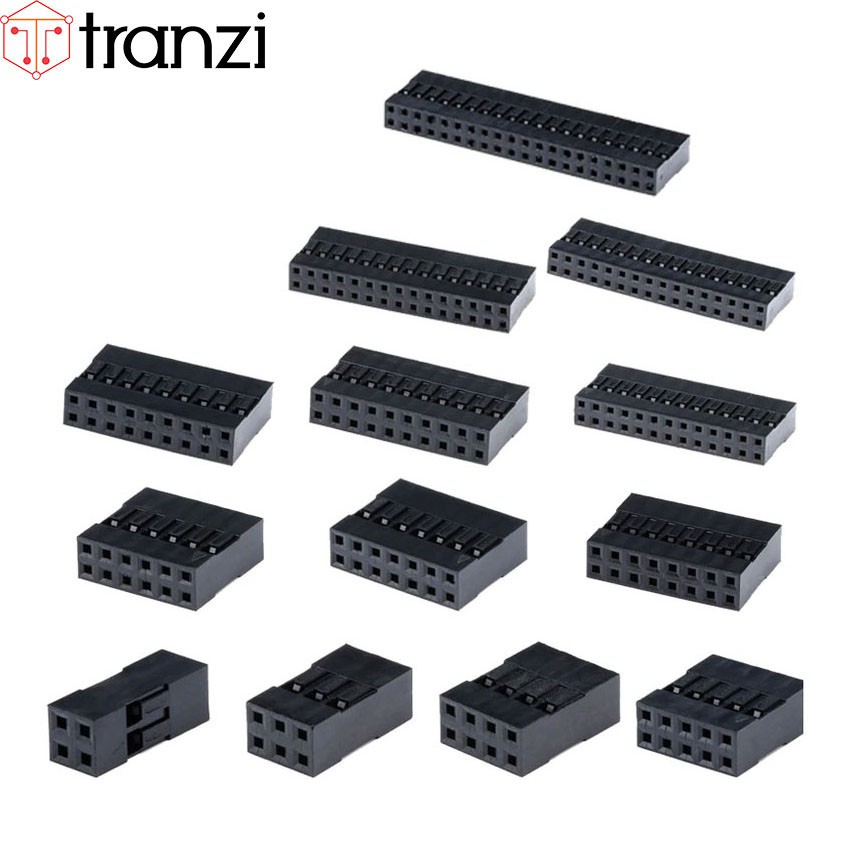 Vỏ header 2.54mm dupont 2x2P 2x3P 2x4P 2x5P 2x6P 2x7P 2x8P 2x9P 2x10P 2x13P 2x15P 2x16P 2x20P ...