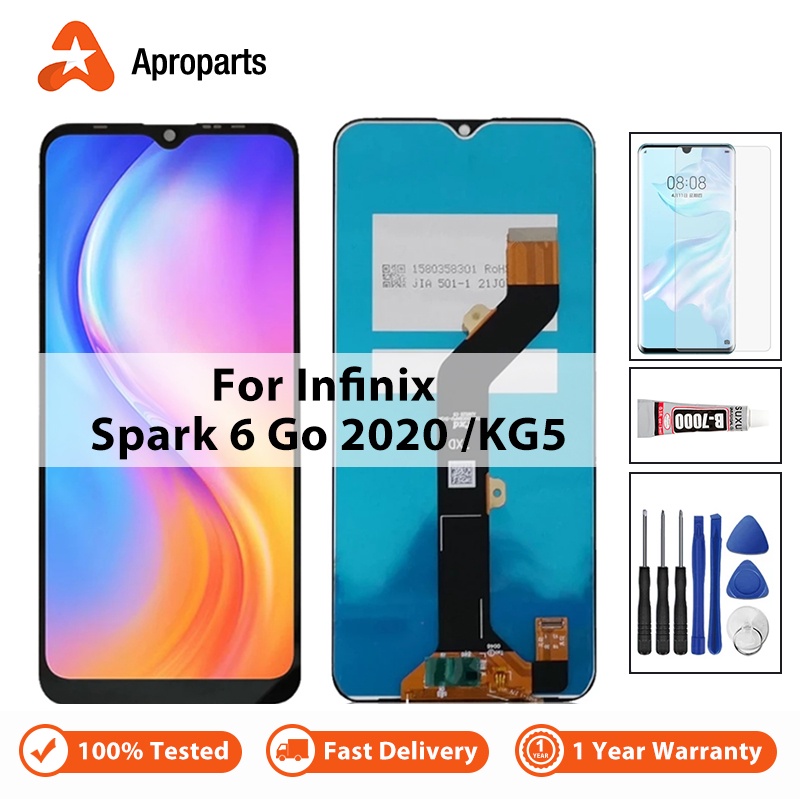 6.52 "LCD Cho Tecno Spark 6 Spark6 Go 2020 KE5 KE5J KE5K Màn Hình Hiển ...