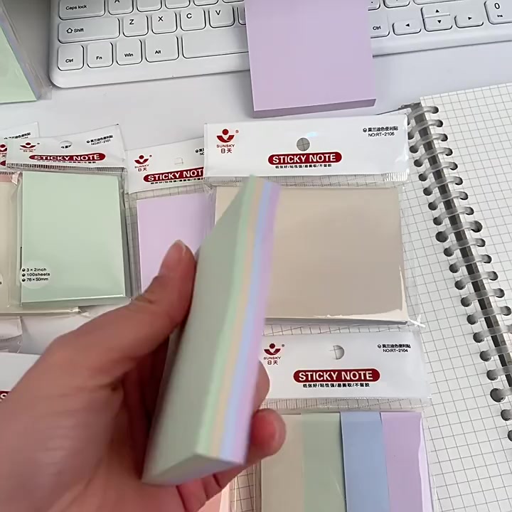 Giấy Note Ghi Chú Nhiều Màu, Set 100 Giấy Đánh Dấu Có Sẵn Keo - BEYOU ...
