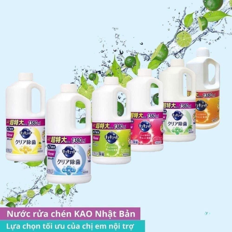 Nước rửa chén Kao đậm đặc 1380ml nội địa Nhật Bản | Shopee Việt Nam