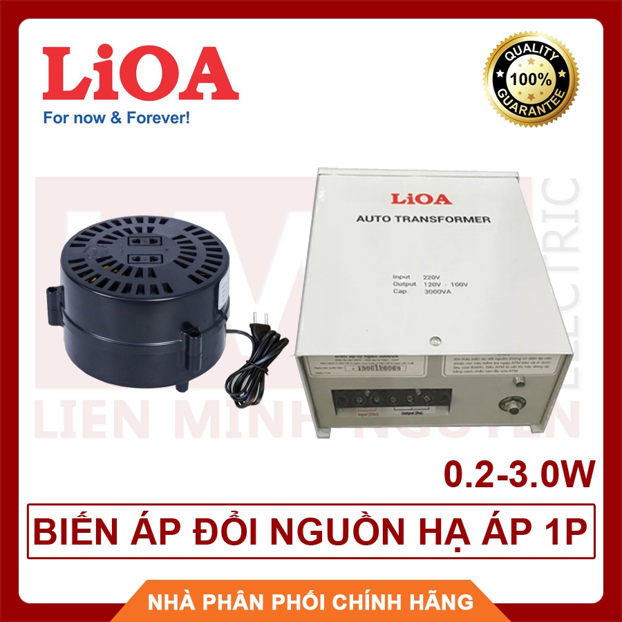 LIOA Biến áp đổi nguồn hạ áp 1 pha 220V ra 100V-120V Lioa 3000VA, Hàng Chất Lượng - BH 12 Tháng ...