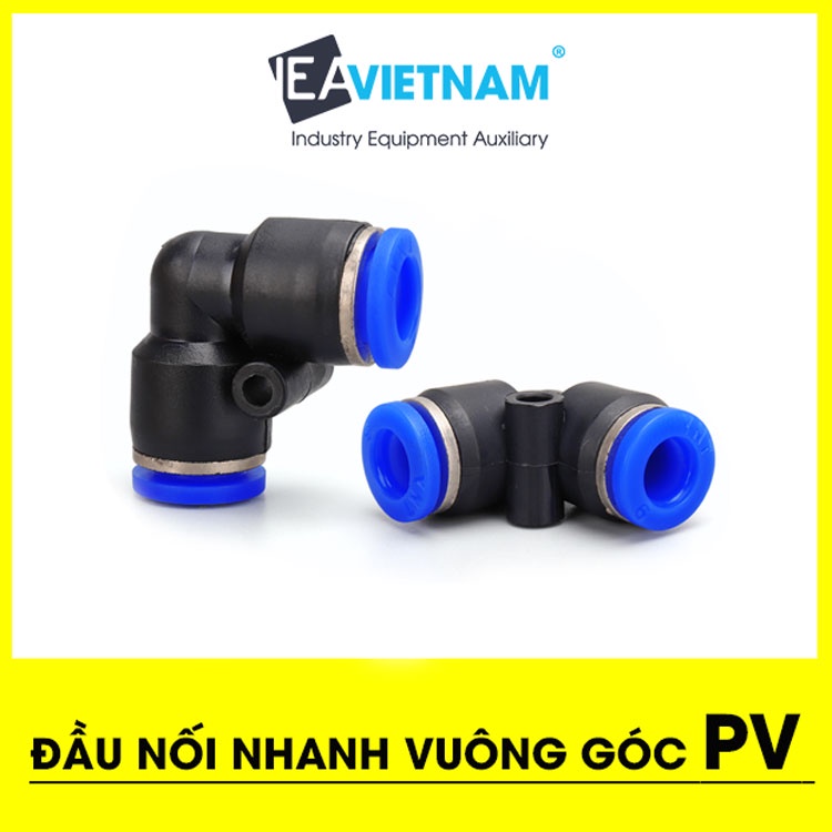 Đầu nối nhanh góc L PV 4 PV 6 PV 8 PV 10 PV 12 PV 14 PV 16 / Khớp nối nhanh ống 4mm 6mm 8mm 10mm ...