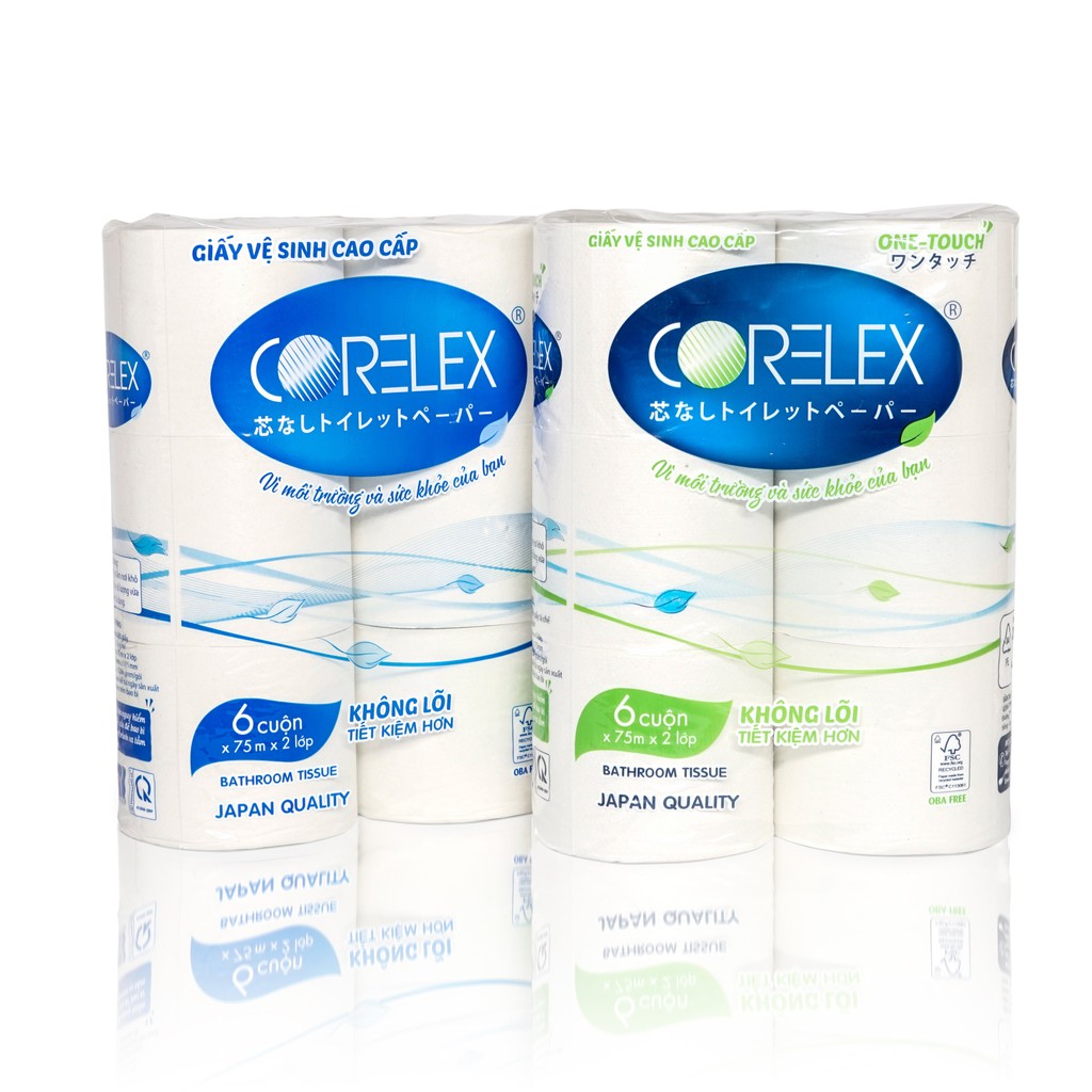 2 Lốc Giấy Vệ Sinh Nhật Bản Corelex Không Lõi Tự Huỷ ( 12 Cuộn ) | Shopee Việt Nam