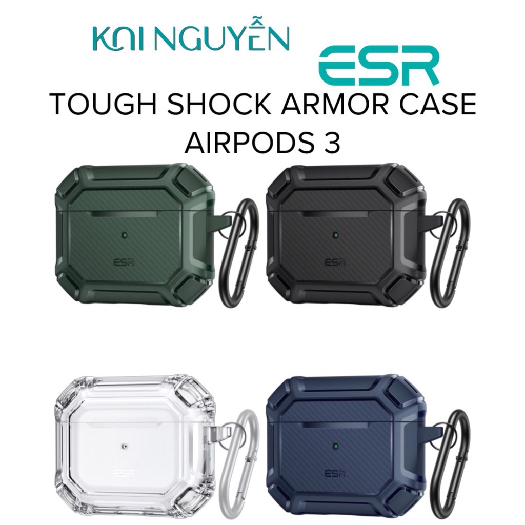 Ốp Case ESR Tough Shock Armor Dành Cho AirPods 3, Giáp Chống Sốc Cứng ...