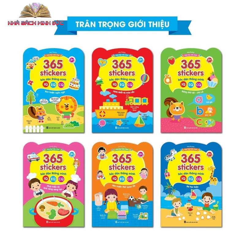 Sách - Combo 6 cuốn - 365 Stickers Bóc Dán Thông Minh -Phát Triển IQ ...