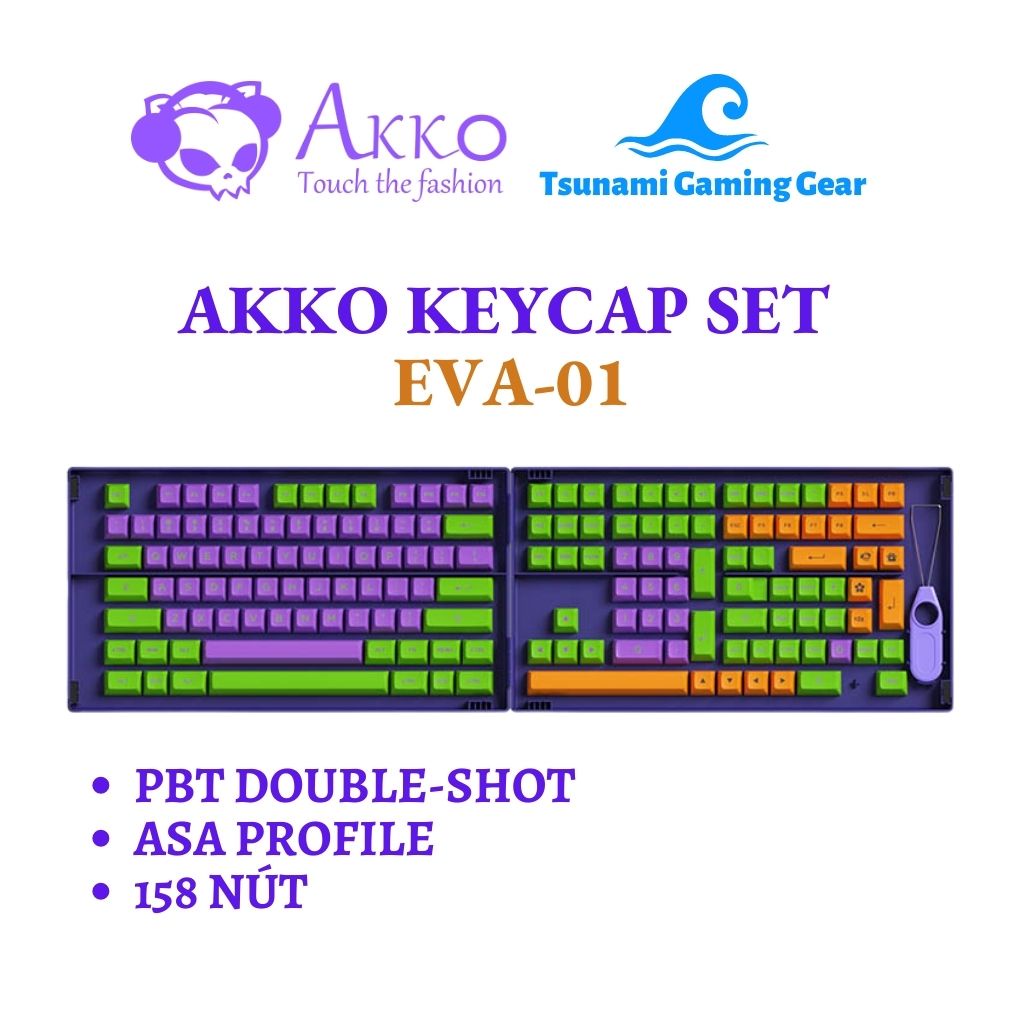 Bộ keycap AKKO EVA-01 (PBT DoubleShot/ ASA profile/ 158 nút) | Shopee ...