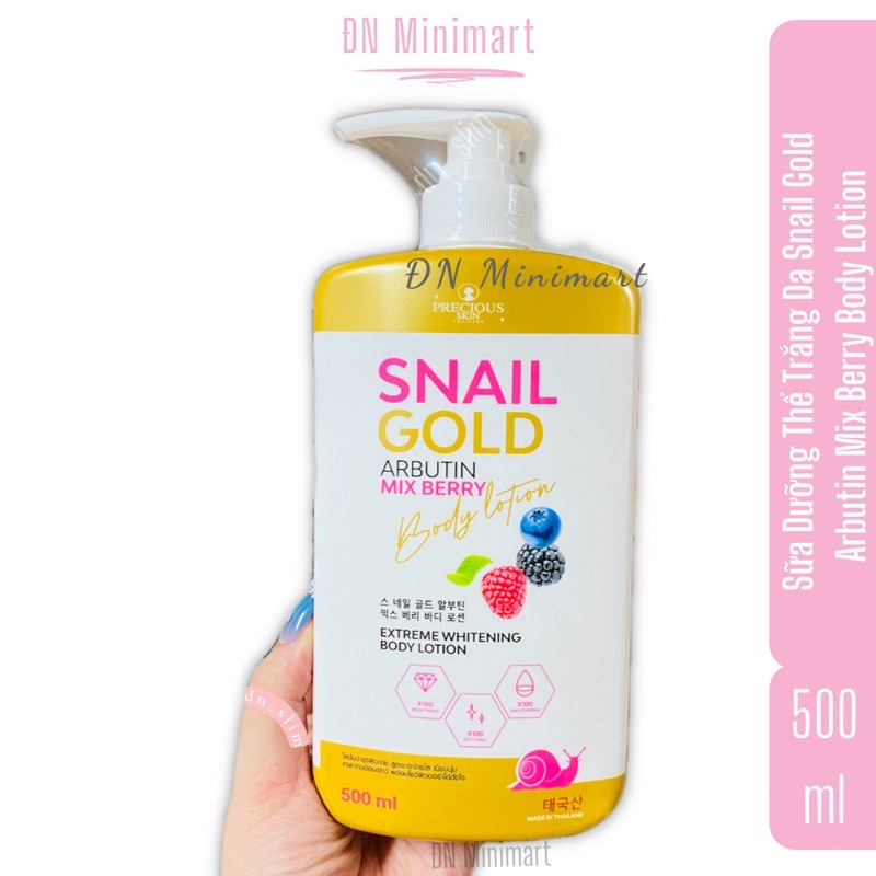 Sữa Dưỡng Thể Trắng Da Snail Gold Arbutin Mix Berry Body Lotion 500ml ...