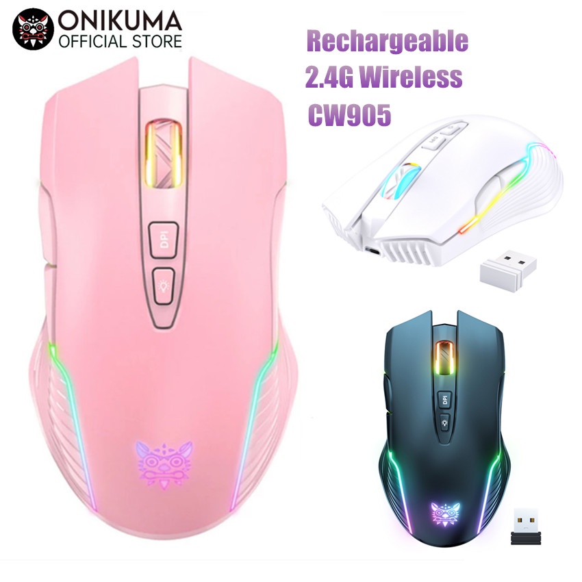 Chuột Máy Tính Onikuma CW905 Màu Hồng RGB 5 DPI 3600 | Shopee Việt Nam