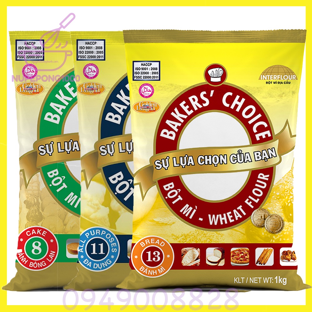 BỘT MÌ BAKER'S CHOICE SỐ 8/11/13 1kg | Shopee Việt Nam