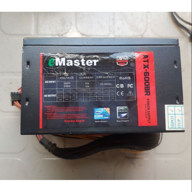 Nguồn eMaster ATX-600BR cũ | Shopee Việt Nam