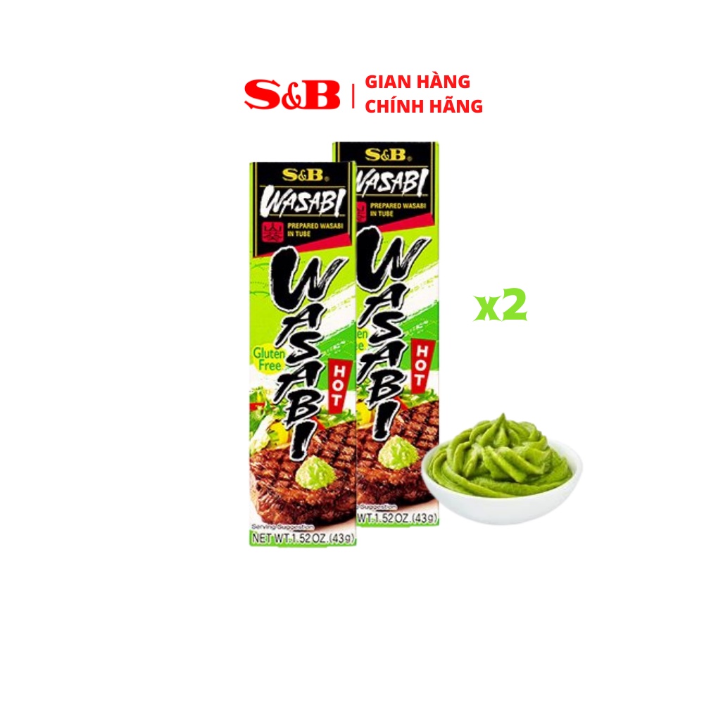 [Combo 2]Gia vị Wasabi S&B Prepared Wasabi In Tube 43g | Shopee Việt Nam