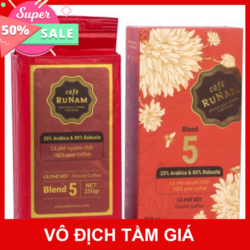 CÀ PHÊ RUNAM COFFEE SỐ 5, SỐ 8 BỘT LOẠI 250GR 100% cà phê nguyên chất ...