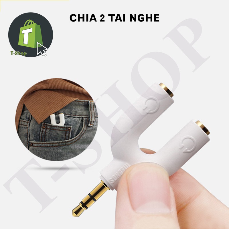 Jack chia ra 2 cổng tai nghe | Shopee Việt Nam