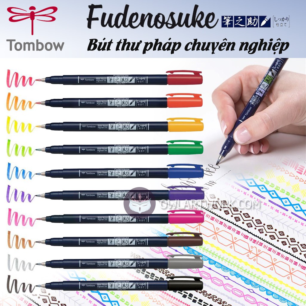 Bút viết thư pháp Tombow Fudenosuke chuyên nghiệp - Calligraphy - Brush ...