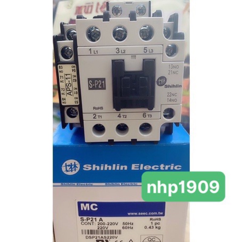 Khởi động từ (Contactor) 21A (2A2B), 220V/380V Shihlin S-P21 | Shopee Việt Nam