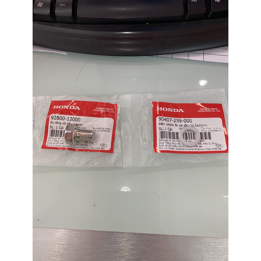 ỐC XẢ NHỚT + LONG ĐỀN NHÔM ZIN CHÍNH HÃNG 9280012000 90131883000 ...