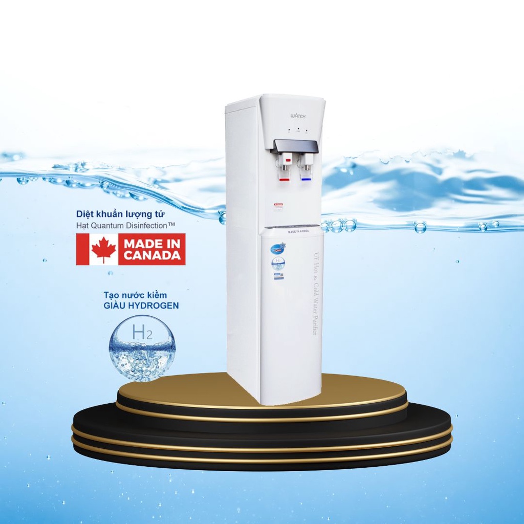 Máy Lọc Nước Nóng Lạnh Tạo Kiềm Hydrogn Diệt Khuẩn Lượng Tử Watek NANO Không Dùng Điện Không ...