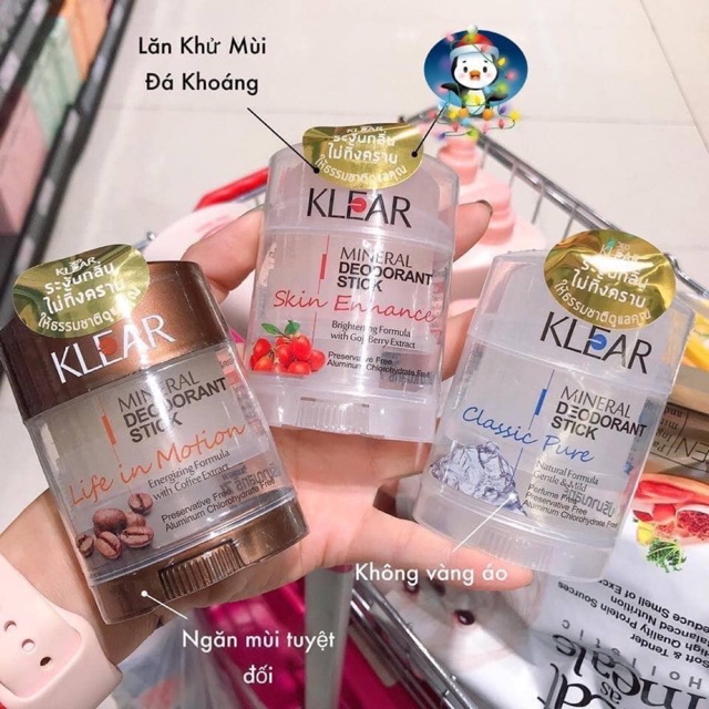 LĂN KHỬ MÙI ĐÁ KHOÁNG KLEAR | Shopee Việt Nam