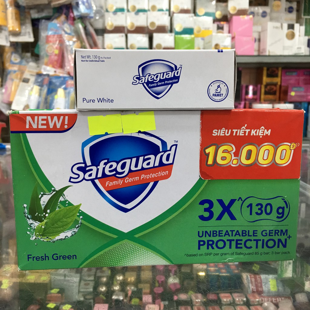 Xà phòng Safeguard Fresh Green Pure White 125g | Shopee Việt Nam