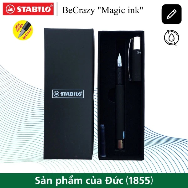 Bút máy STABILO BeCrazy Magic ink ngòi 0.5mm | Shopee Việt Nam