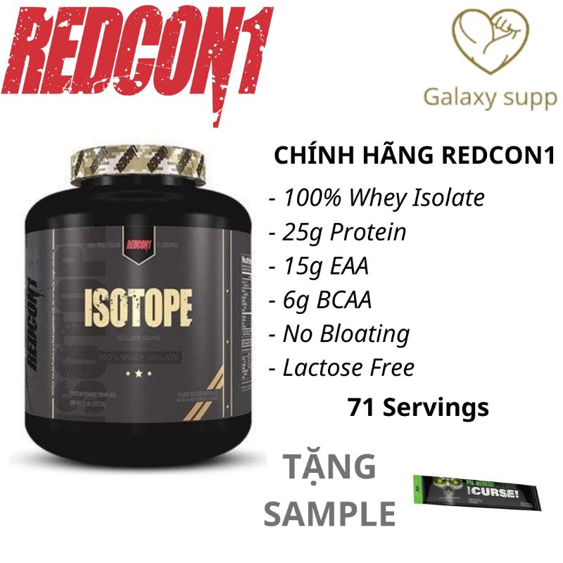REDCON1 ISOTOPE WHEY PROTEIN 100% ISOLATE HYDROLYZED TĂNG CƠ 5LBS ...