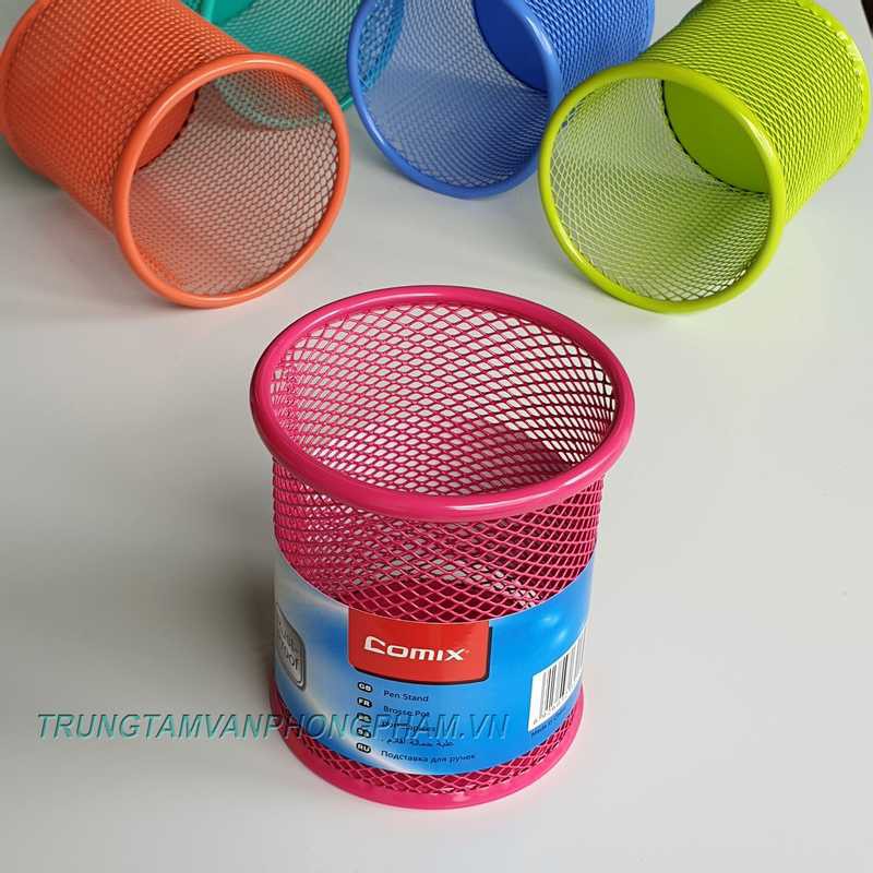 Khay cắm bút tròn - Cốc cắm bút kim loại Deli 9153 9172 / Comix 2259 ...