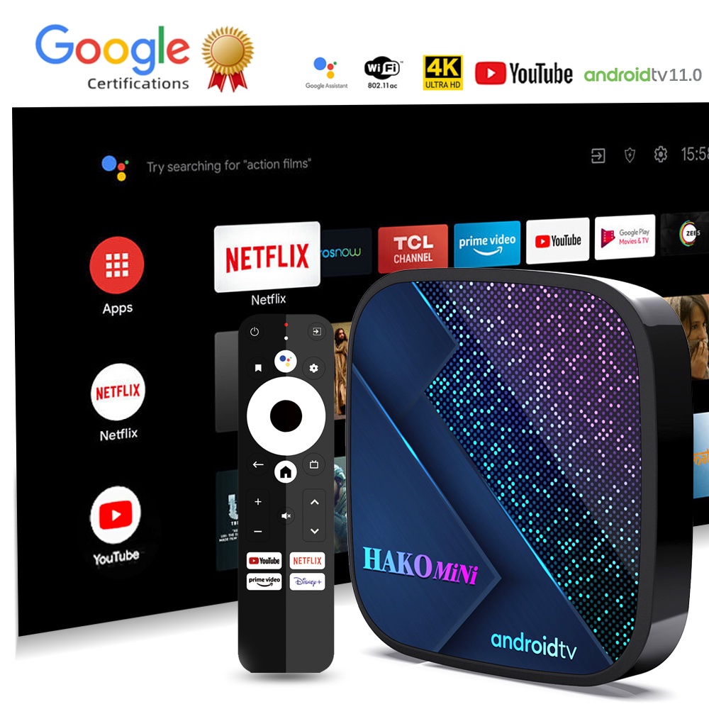 Android tv box hệ điều hành android 11.0 Bluetooth 5.0 wifi kép hỗ trợ ...