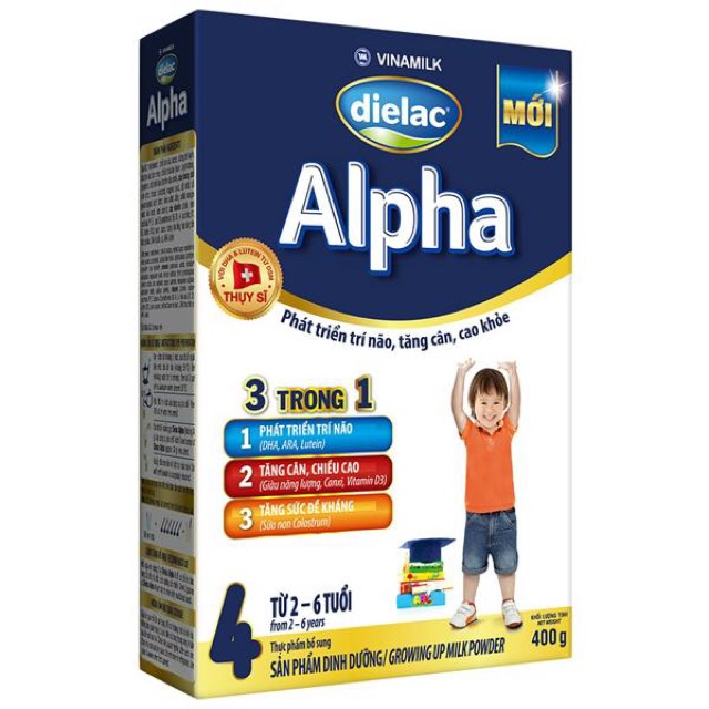 Sữa bột Dielac Alpha 4 - Hộp giấy 400g | Shopee Việt Nam