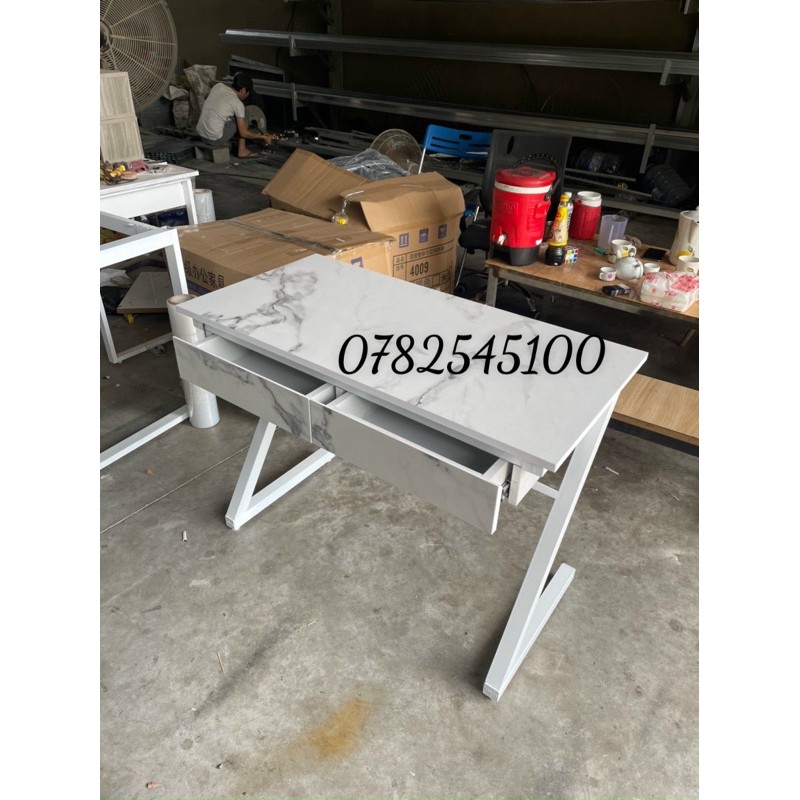 bàn z có 2 hộc mặt gỗ giả đá | Shopee Việt Nam