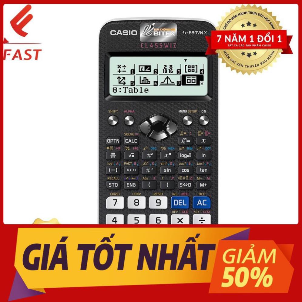 [Sỉ & Lẻ] Máy tính CASIO FX-580VNX - Chính Hãng Bảo Hành 7 năm Bitex | Shopee Việt Nam