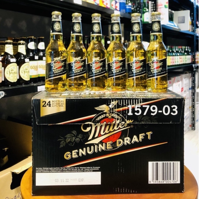 Bia Mỹ Miller Genuine Draft Chai 330ml 4.7% - Thùng 24 chai | Shopee ...