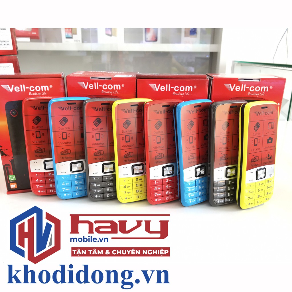 Điện Thoại Vell-Com Vlife V1 - Bảo Hành 12 Tháng - 2 Sim - Chữ To - Màn ...