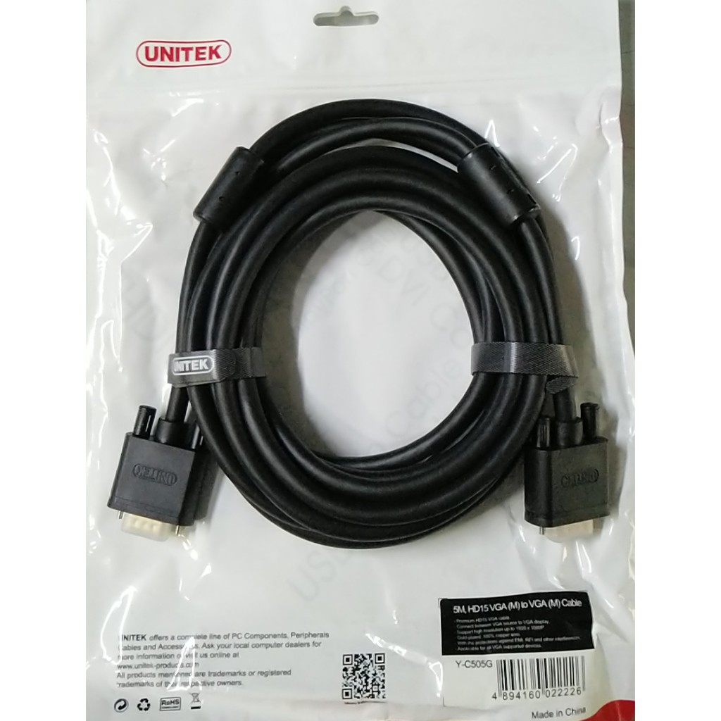 Cáp VGA Unitek 5m Y-C505G | Shopee Việt Nam