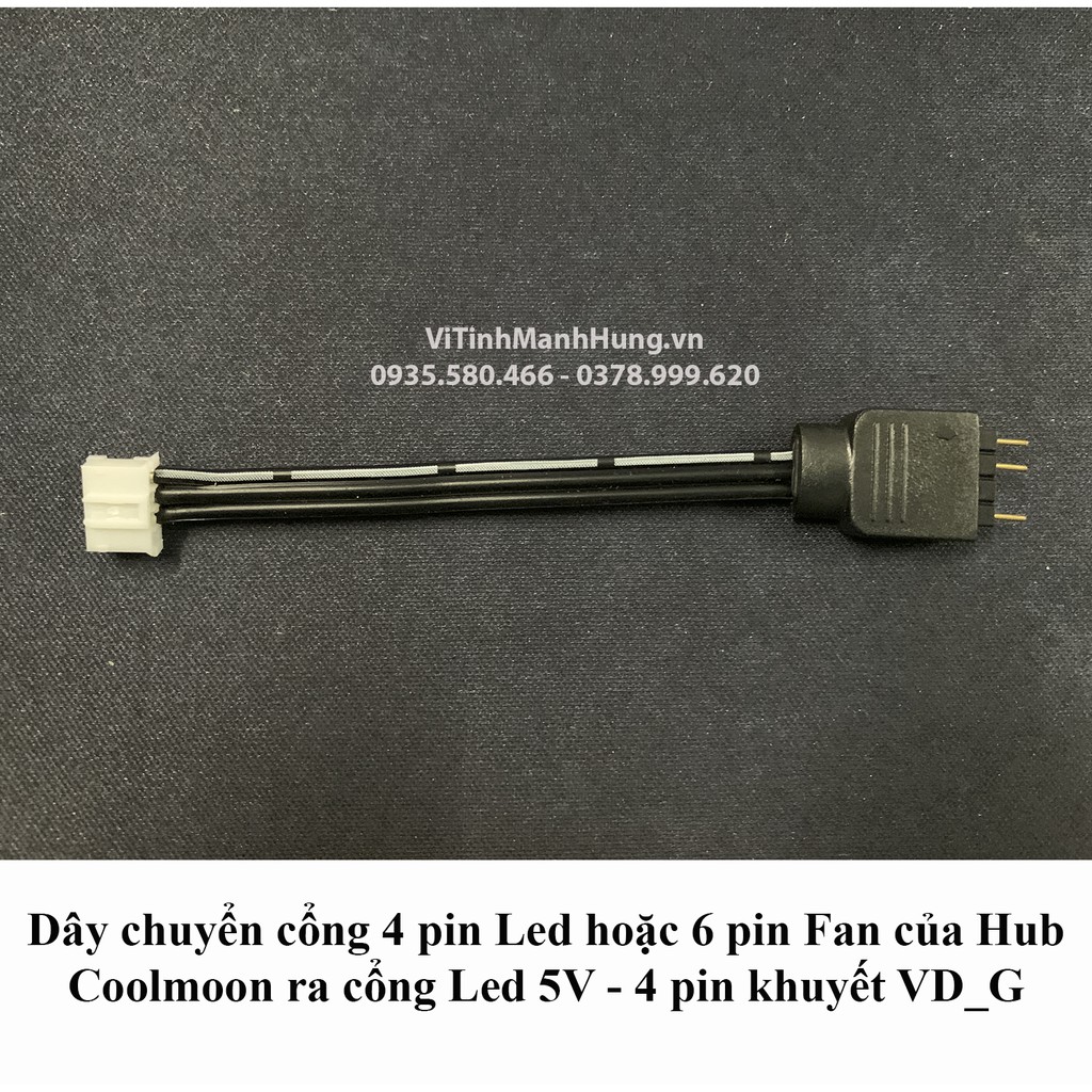 Dây chuyển cổng 4 pin Led hoặc 6 pin Fan của Hub Coolmoon ra cổng Led ...