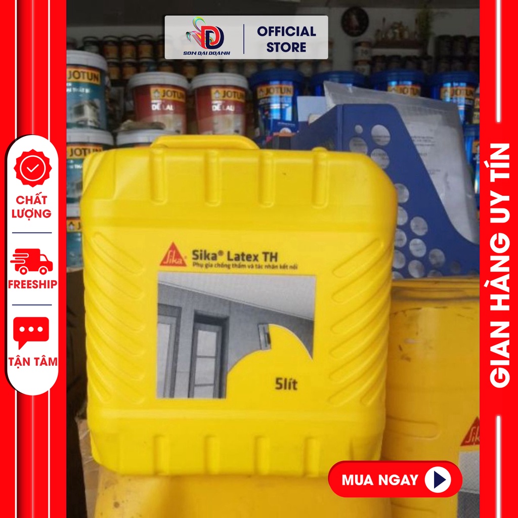 SIKA LATEX TH 5Lít- PHỤ GIA CHỐNG THẤM | Shopee Việt Nam