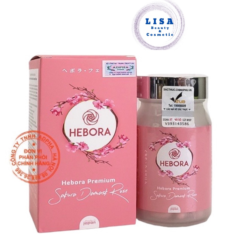 [CHÍNH HÃNG] Viên Uống Tạo Mùi Thơm Cơ Thể Hebora Premium Sakura Damask ...