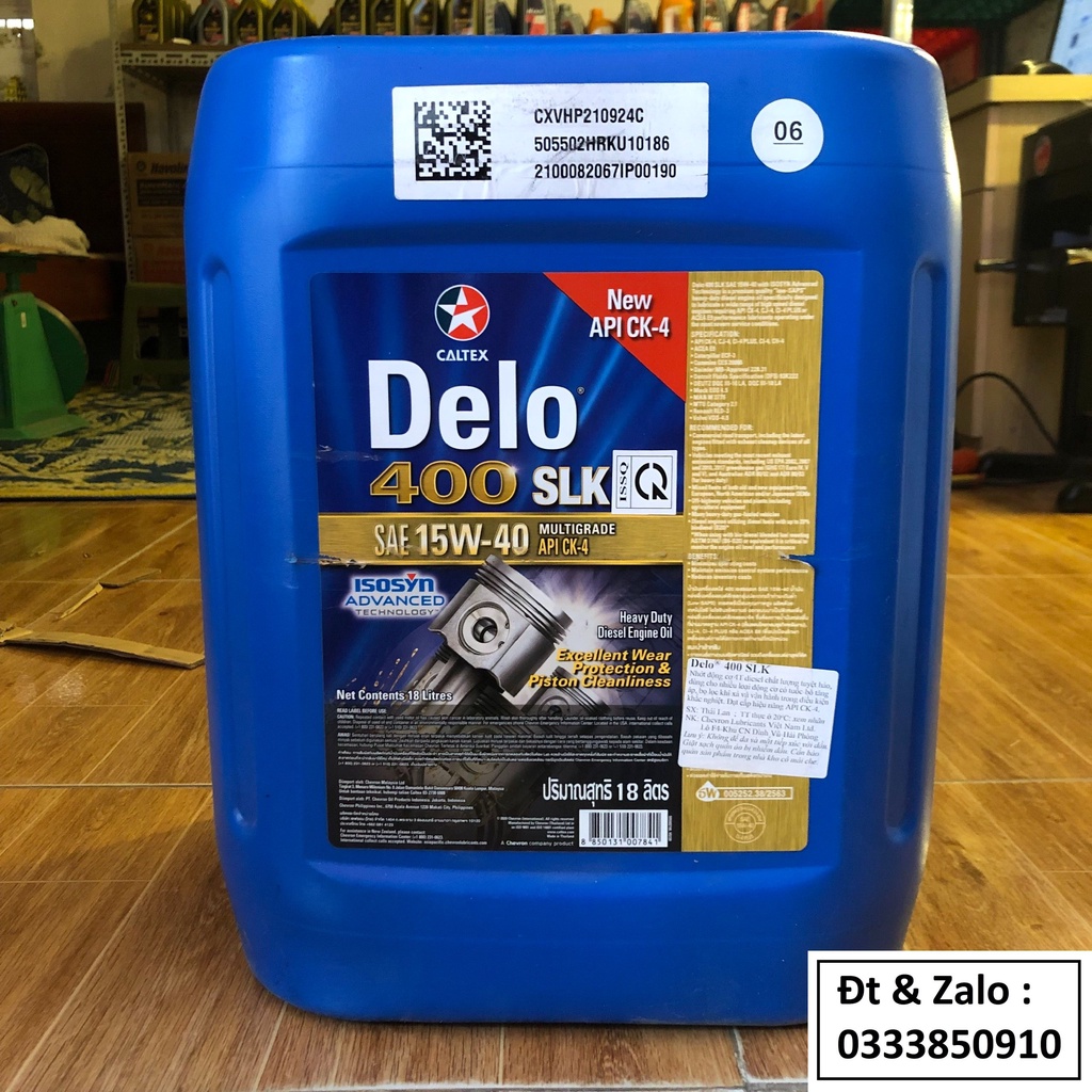 [ CHÍNH HÃNG ] Nhớt động cơ ô tô diesel Delo 400 SLK 15w40 | Shopee ...