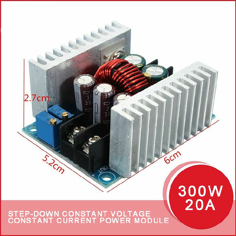 DC 300W 20A Constant Current Adjustable Step-Down Converter Module ...