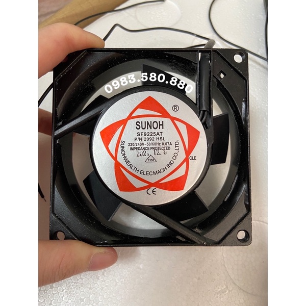 QUẠT TẢN NHIỆT 9x9x2.6cm 0.07A SUNOH SF9225AT (VÀNH SẮT - HÀNG ĐẸP ...